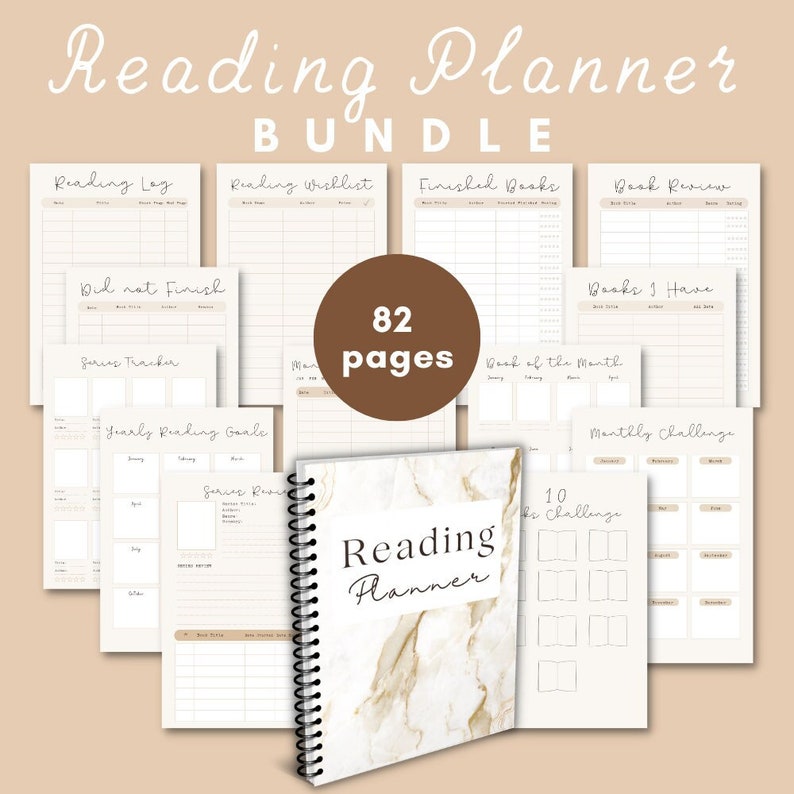 Reading Planner Printable Reading Journal Tracker Book Review Reading ...