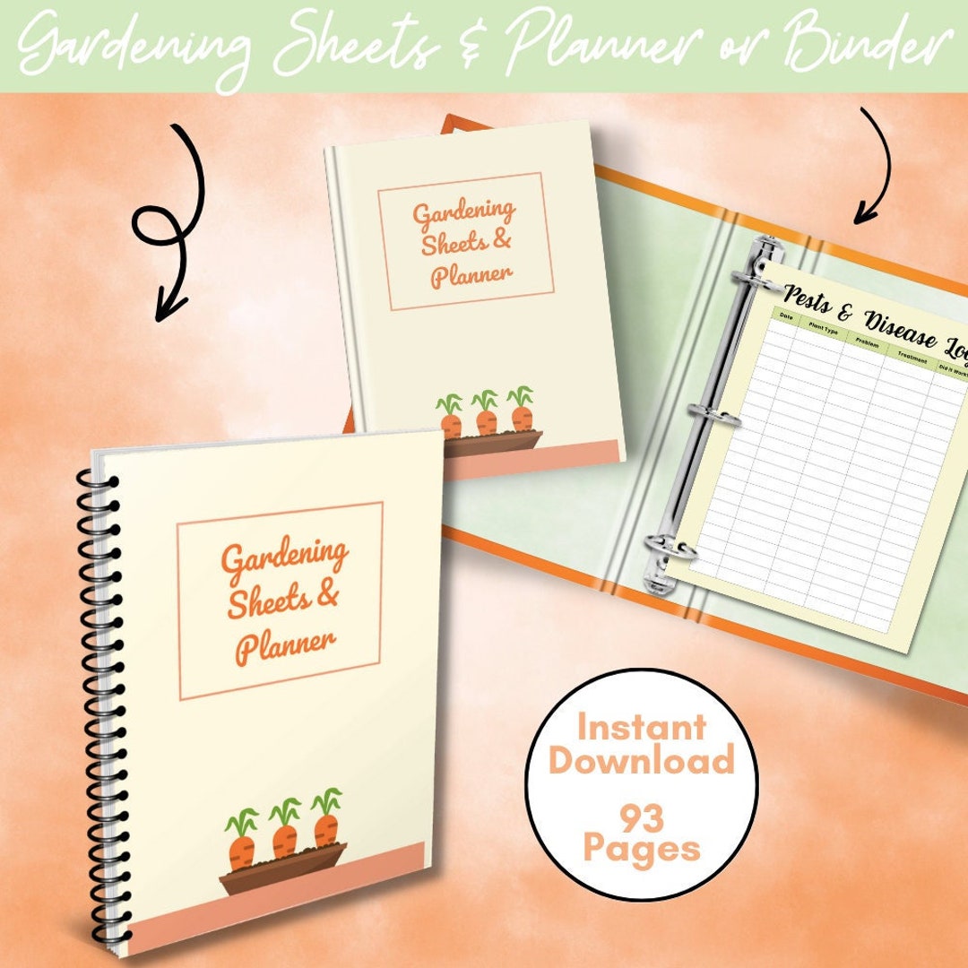 Garden Planner Printable, Gardening Log, Garden Journal, Gardening ...