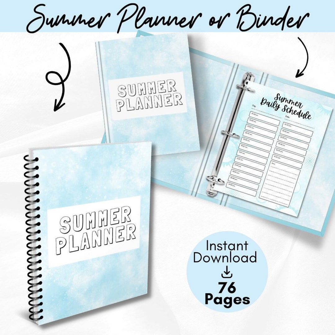 Summer Planner Summer Planner for Kids Planner Bucketlist Summer Daily ...