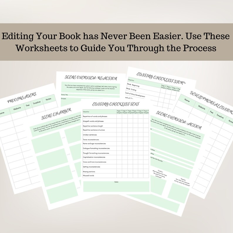 Editable Author Writing Planner in Canva Writers Planner Novel Planner ...