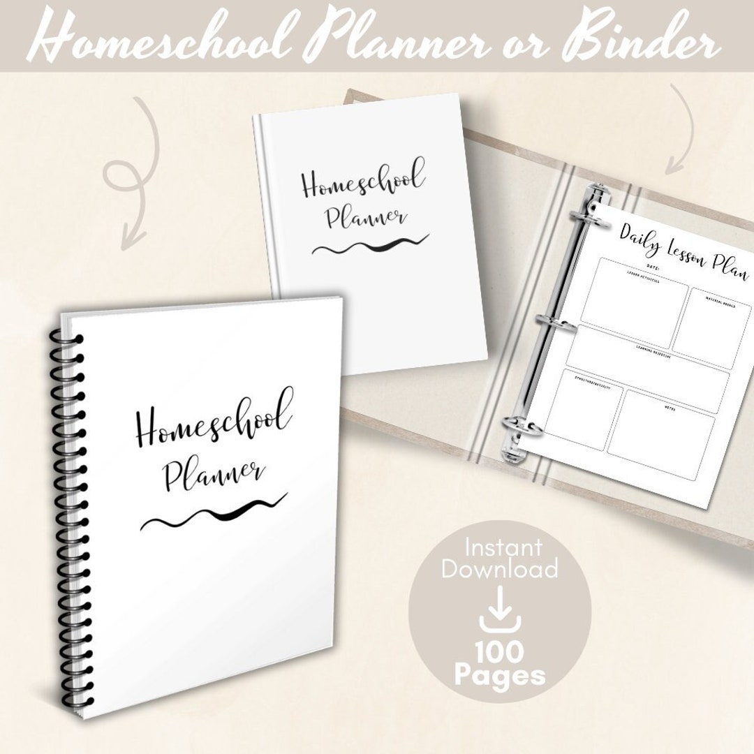 Printable Homeschool Student Planner, Printable Planner, Homeschool ...