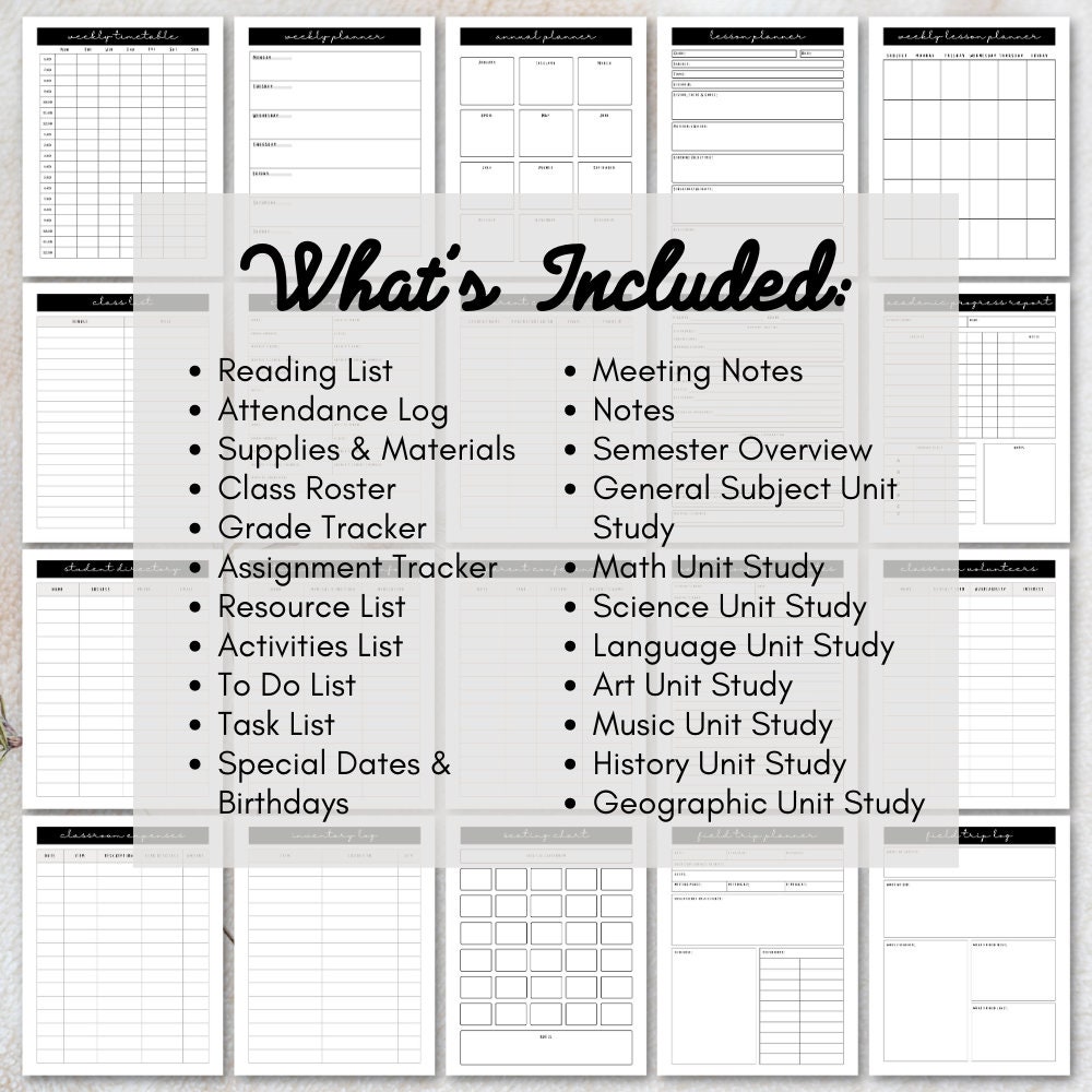 Teacher Planner 2023-2024 Lesson Planner Printable Academic - Etsy