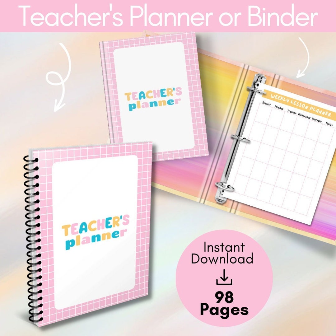 Teacher Planner 2023-2024, Lesson Planner Printable, Academic Planner ...