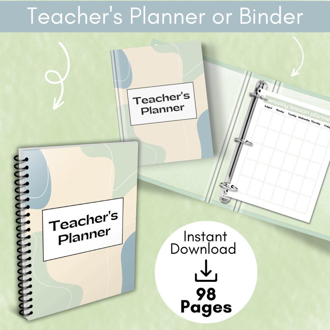 Teacher Planner 2023-2024, Lesson Planner Printable, Academic Planner ...