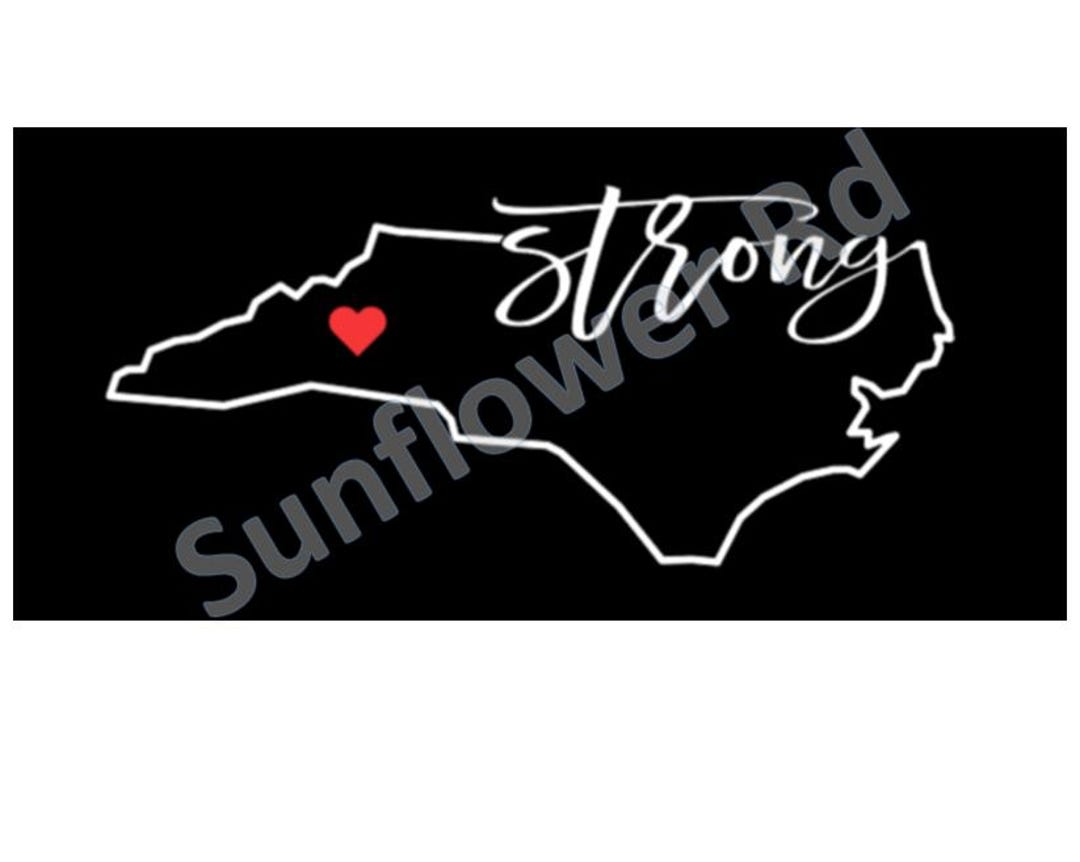 North Carolina "strong" Car Decal - Etsy