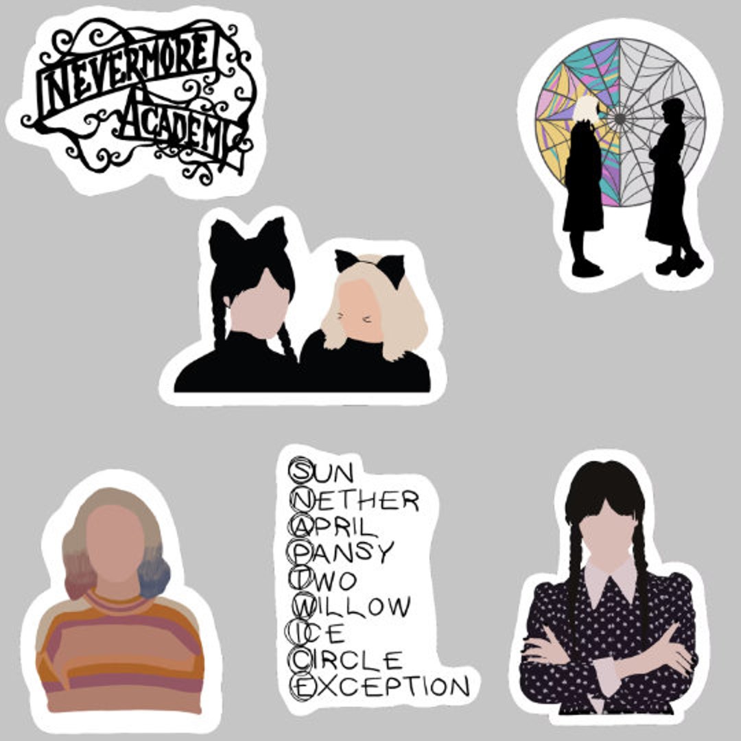Wednesday TV Show Sticker Pack - Etsy