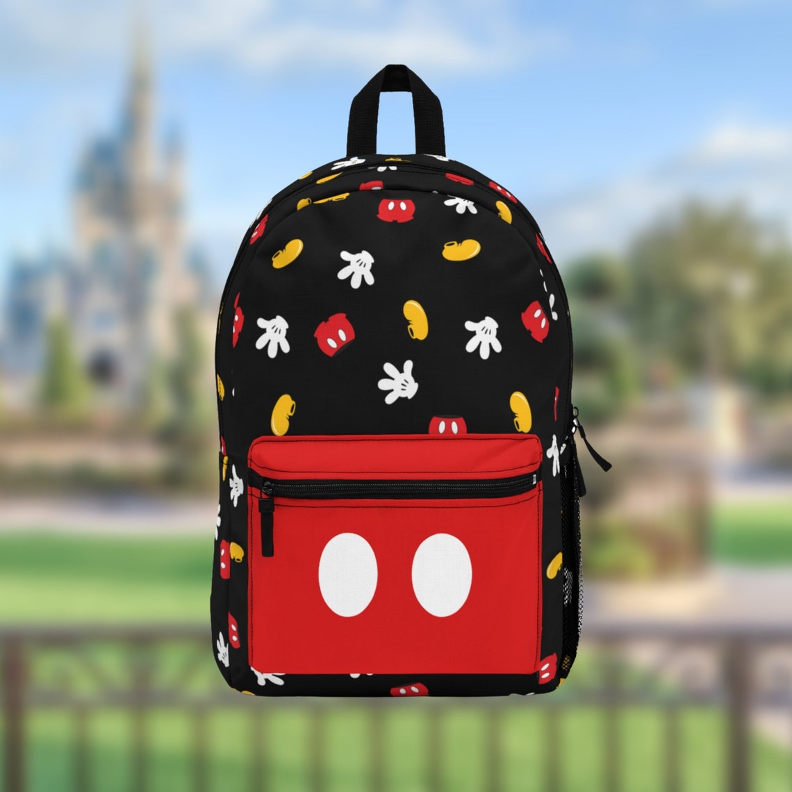 Mickey Mouse Black Backpack Disney Inspired Backpack - Etsy