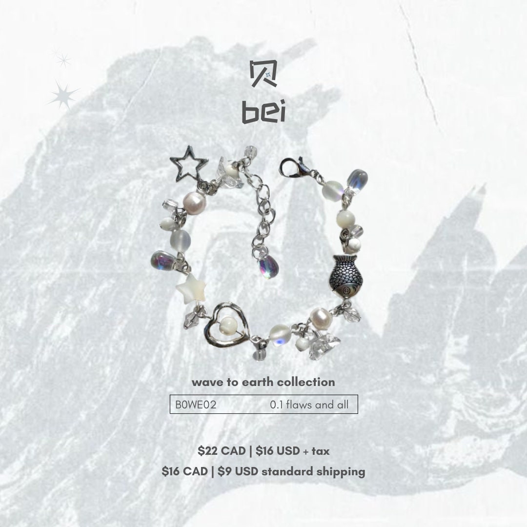 Wave to Earth Bracelet Flaws and All Handmade Beaded Charm Bracelet ...