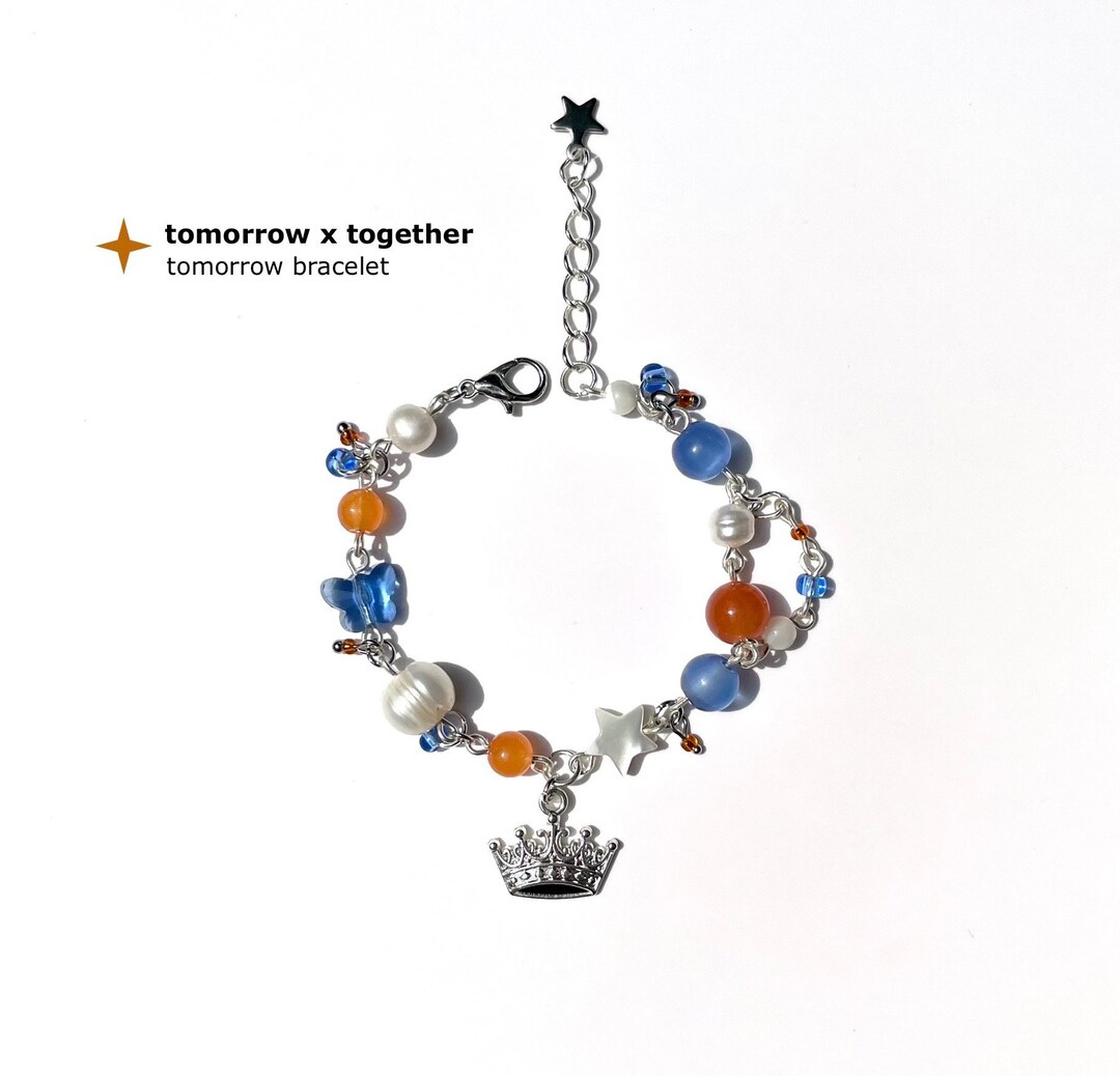 Txt Tomorrow Inspired Beaded Charm Bracelet Handmade KPOP Jewelry Moa ...