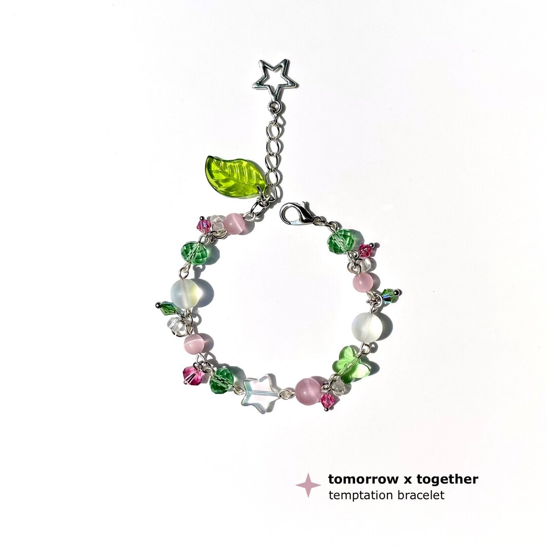 Txt Temptation Inspired Beaded Charm Bracelet | KPOP Jewelry | Moa Gift ...