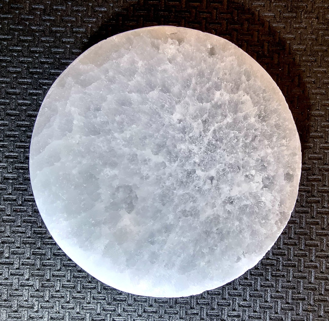 7cm Selenite Disc Plate, Circle and Square. for Crystal Gemstone ...