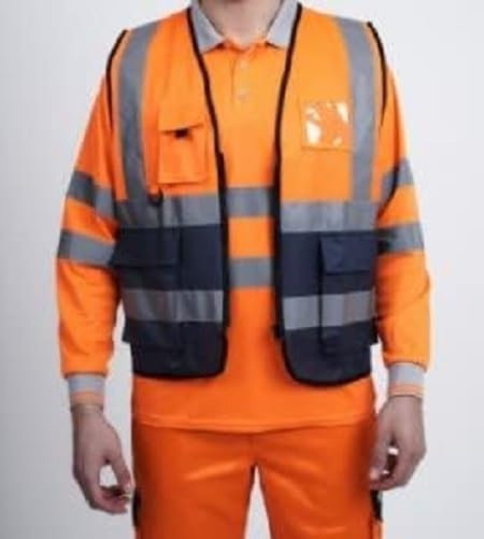 Hi Viz Vis Executive Vest With Zip Closure Reflective Safety Tape ...