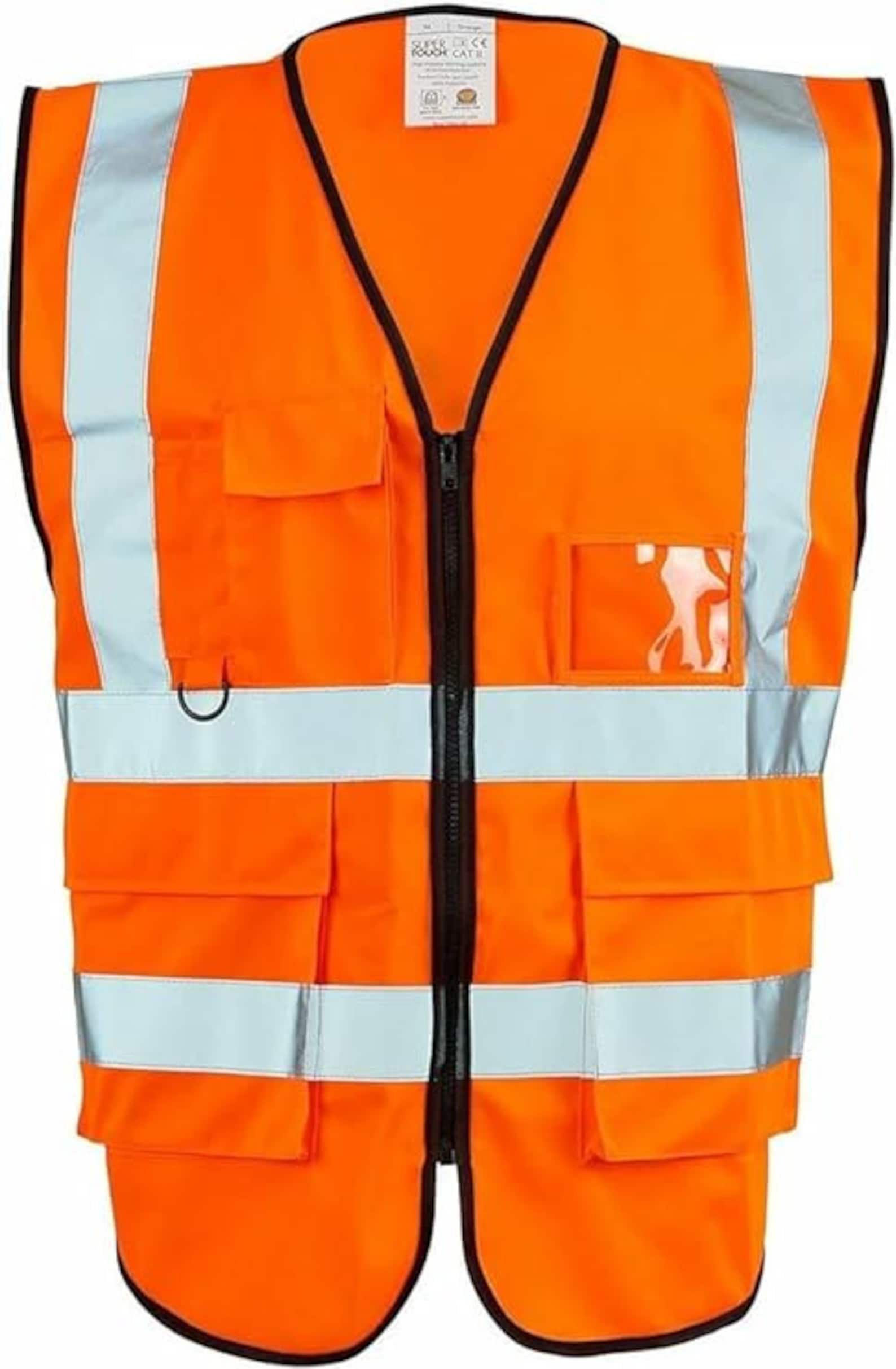 Hi Viz Vis Executive Vest With Zip Closure Reflective Safety Tape ...