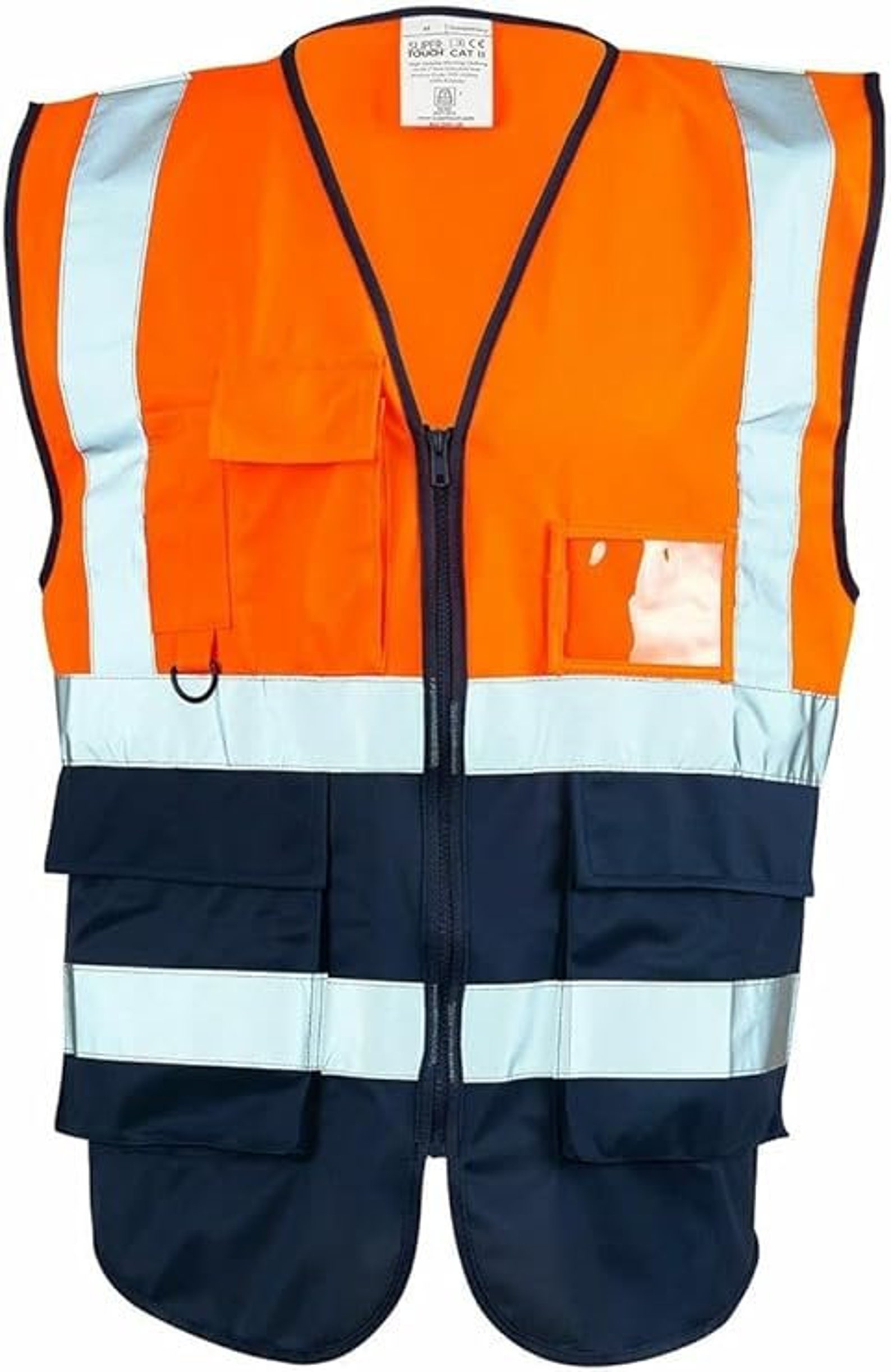 Hi Viz Vis Executive Vest With Zip Closure Reflective Safety Tape ...
