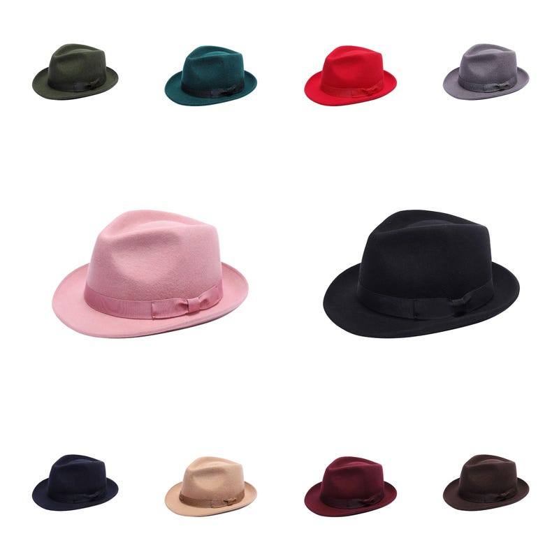 Womens Green Trilby Hat - Etsy UK