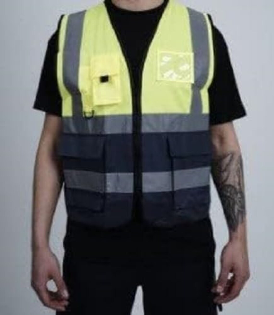 Hi Viz Vis Executive Vest With Zip Closure Reflective Safety Tape ...