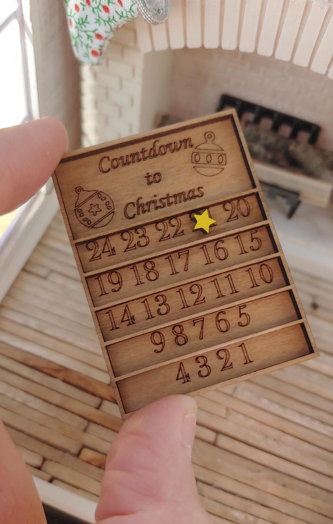 1:12 Scale Countdown to Christmas Sign - Etsy