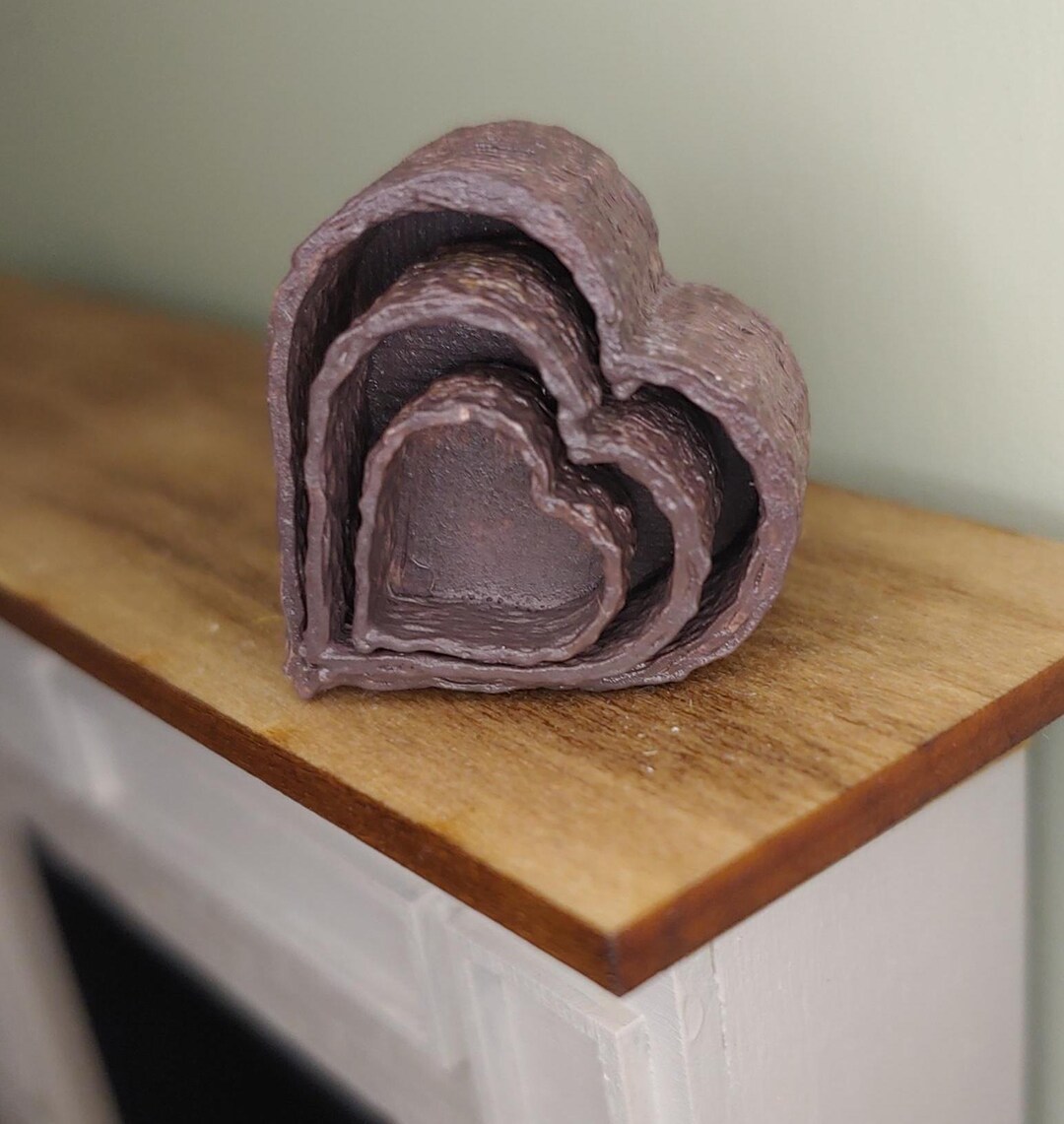 Set of 3 - 1:12 Scale Nesting Heart Baskets - Etsy