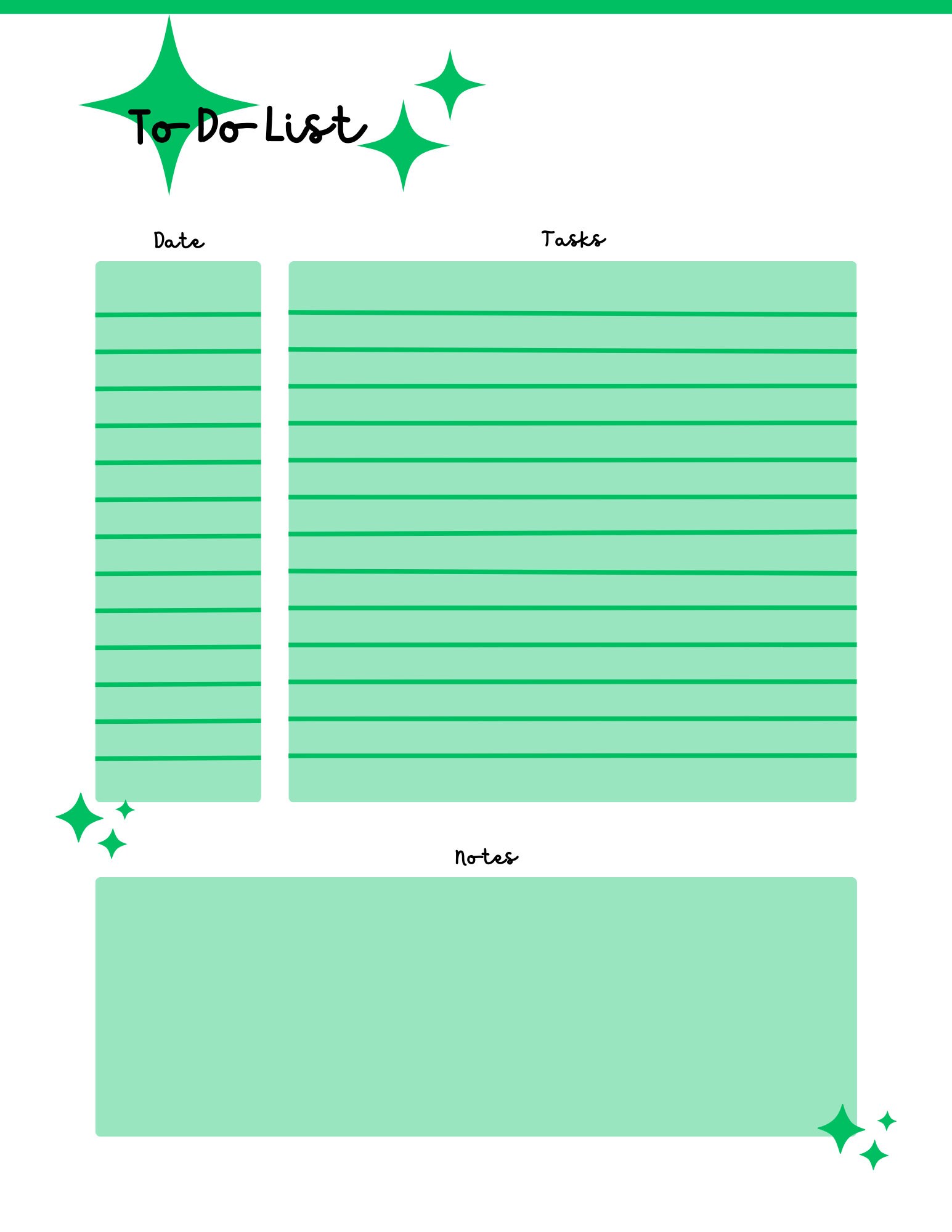 Printable Sparkle To-do List Instant Download PDF and PNG - Etsy
