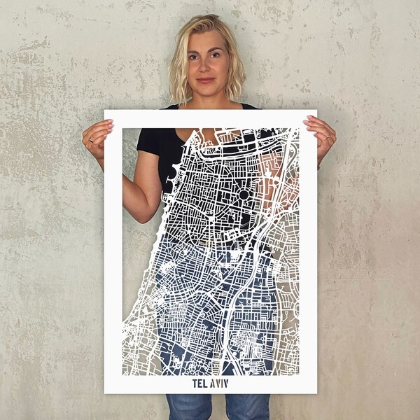 Cutout Map of Israel - Etsy