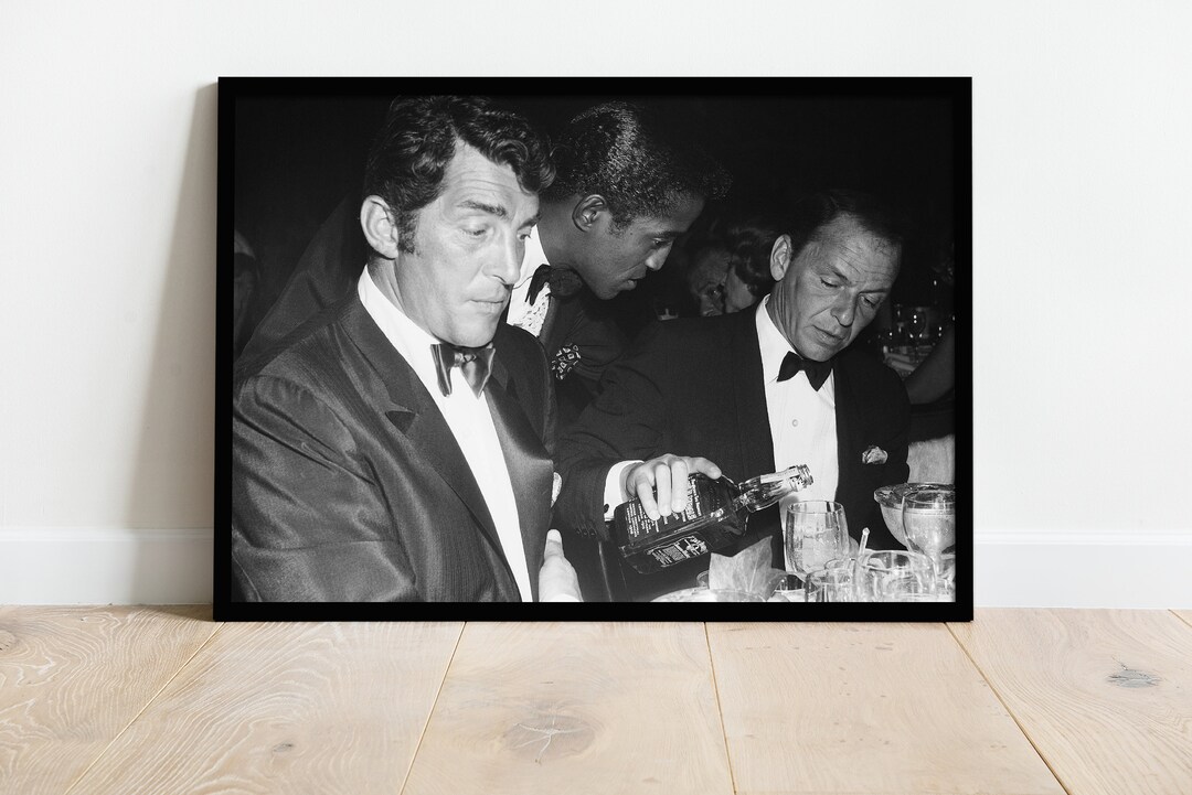 Poster of Frank Sinatra & Rat Pack Pouring Drink Framed or Unframed ...