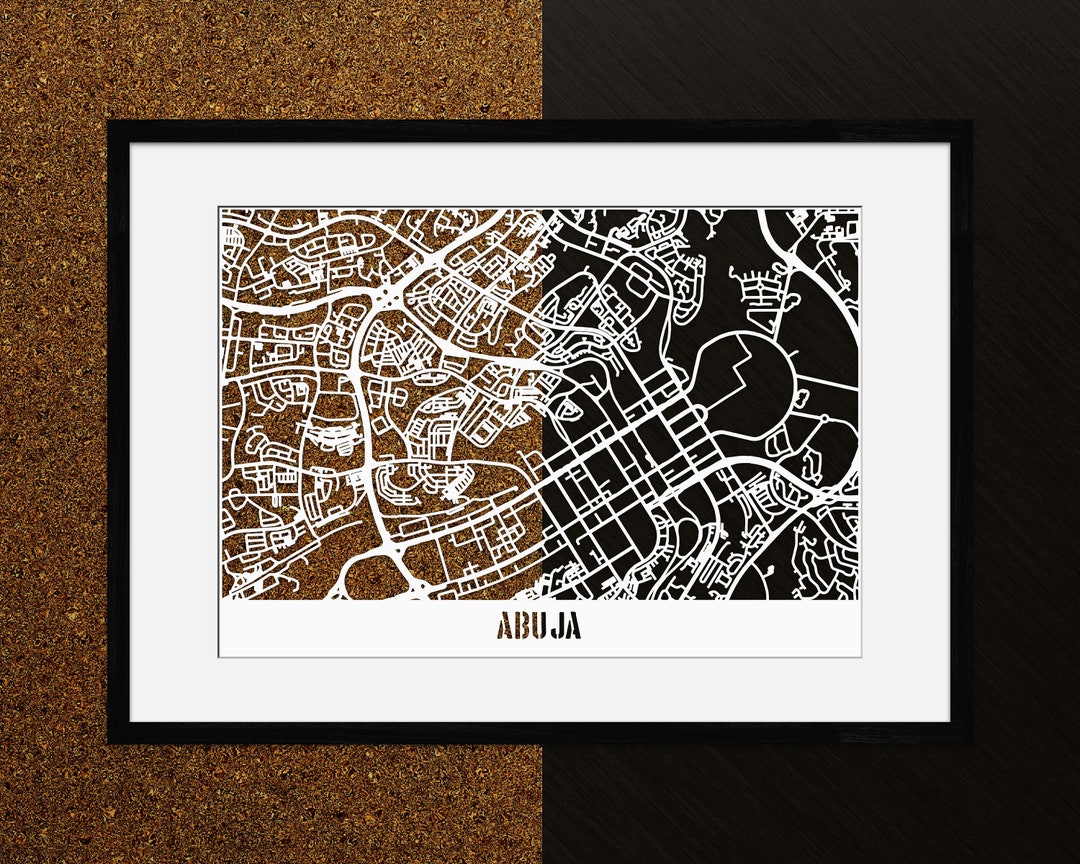 Abuja Nigeria Paper Map Cutout Artwork Personalized LUXURY - Etsy