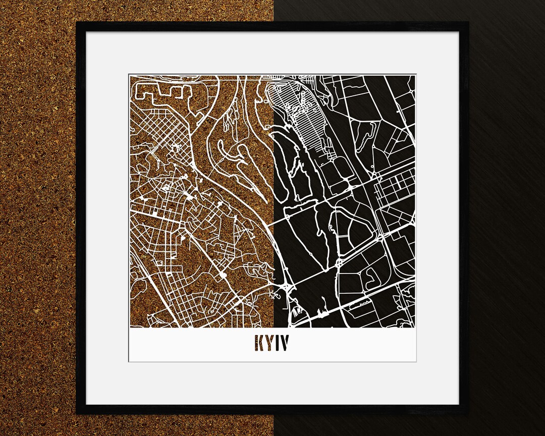 Kyiv Ukraine Paper Map Cutout Artwork Personalized LUXURY - Etsy