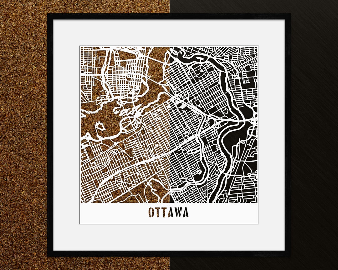 Ottawa Canada Paper Map Cutout Artwork Personalized LUXURY - Etsy