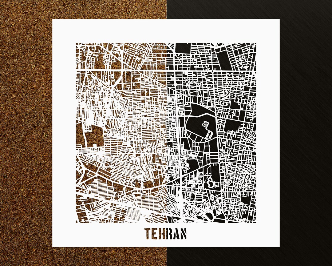 Tehran Iran Paper Map Cutout Artwork Personalized LUXURY - Etsy
