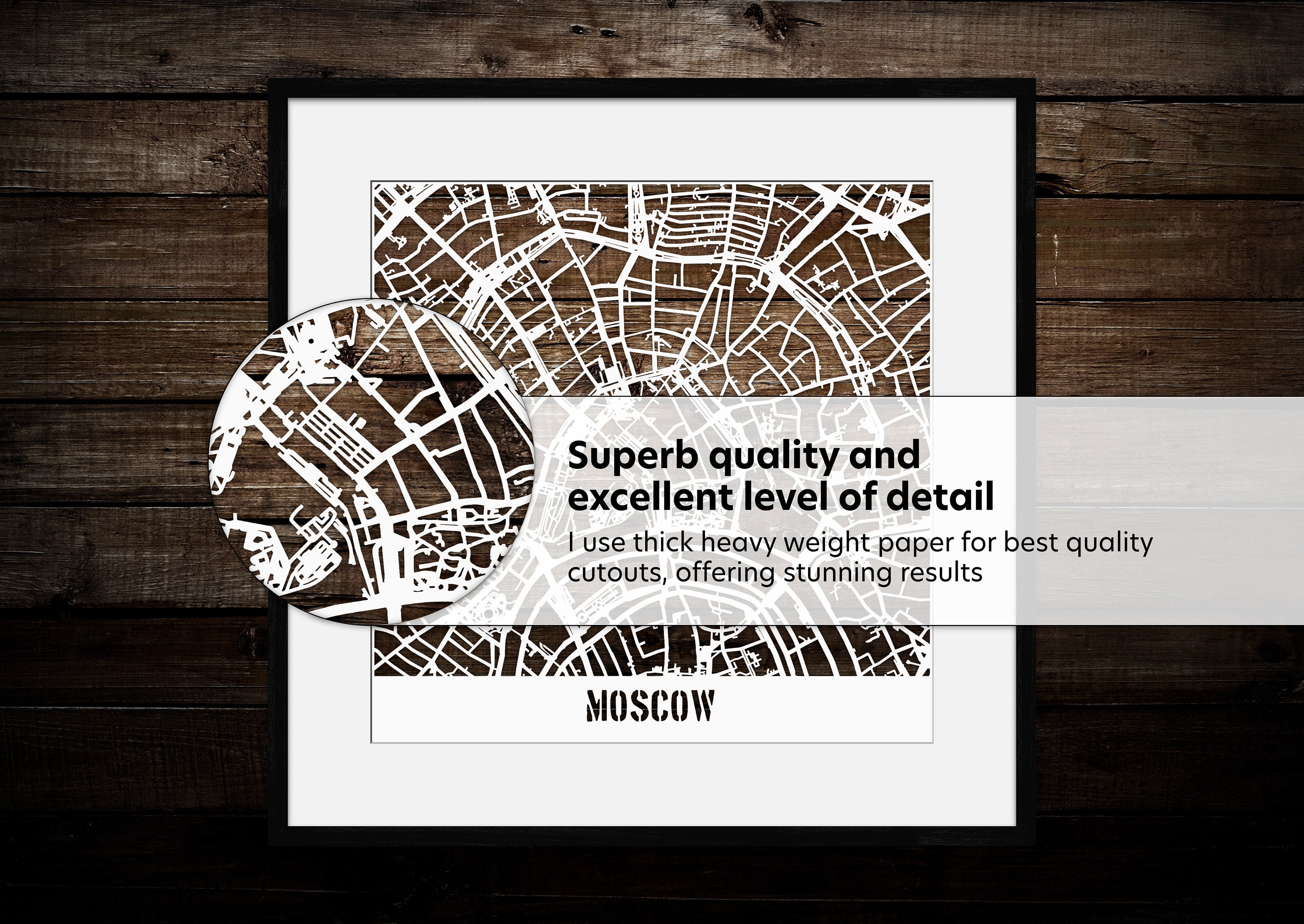 Moscow Russia Paper Map Cutout Artwork Personalized LUXURY - Etsy