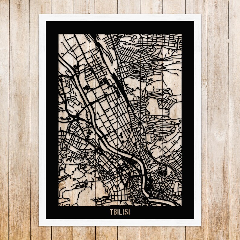 Custom Tbilisi, Georgia Paper Map Cutout Artwork, Personalized LUXURY ...