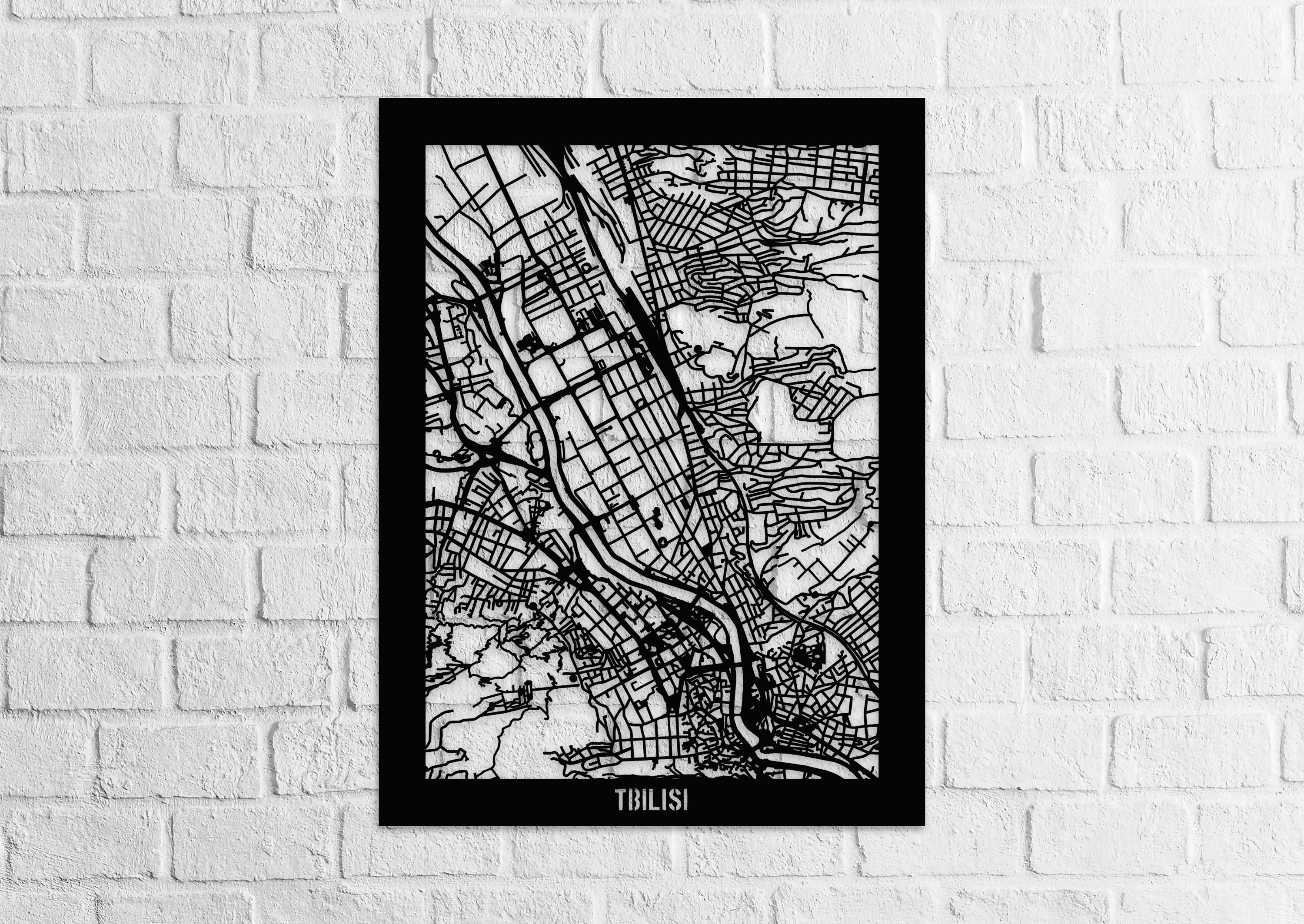 Custom Tbilisi, Georgia Paper Map Cutout Artwork, Personalized LUXURY ...