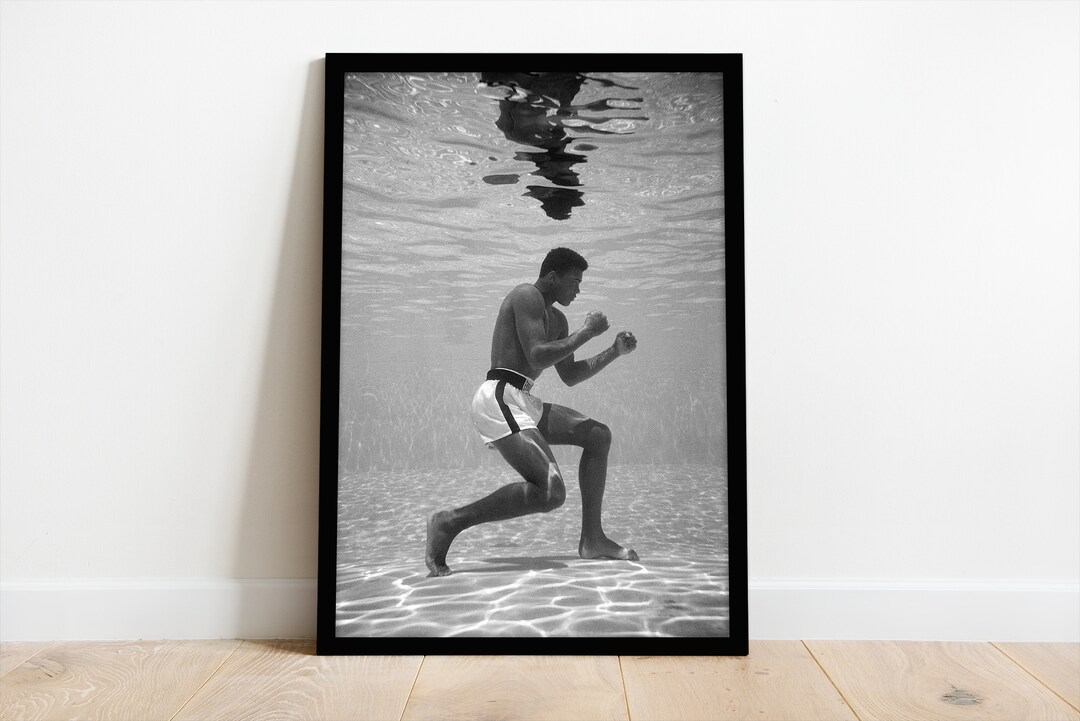 ALI UNDERWATER Poster, 1961. Muhammad Ali, Boxer, Boxing, Framed or ...