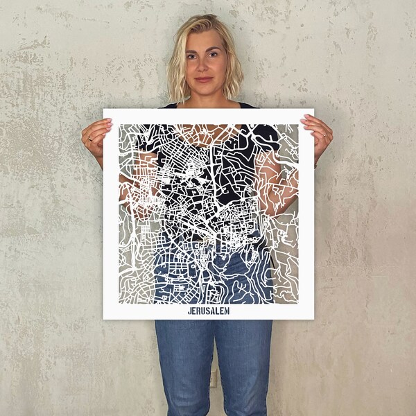 Cutout Map of Israel - Etsy