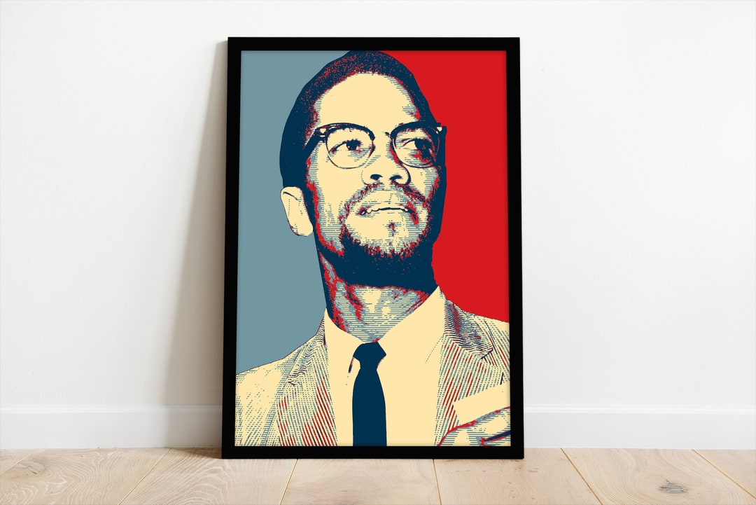 Malcolm X Pop Art Malcolm X Poster Malcolm X Framed or Unframed Print ...