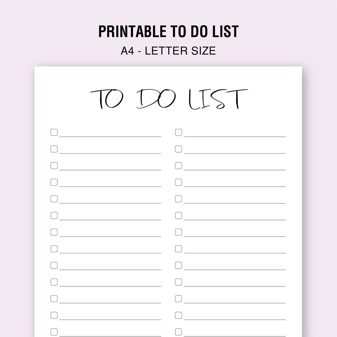 Printable to Do List, Daily Planner, Instant Download, Daily Planner ...