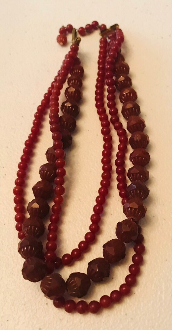 Vintage multi strand necklace - Gem