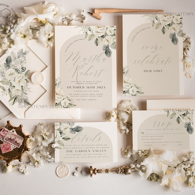 Wedding Invitation Entourage - Etsy