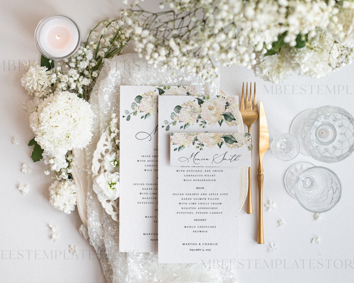 Sage Green Wedding Menu Template Dinner Menus Editable - Etsy