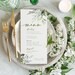 Green Wedding Menu Template, Dinner Menus Editable, Instant Download ...