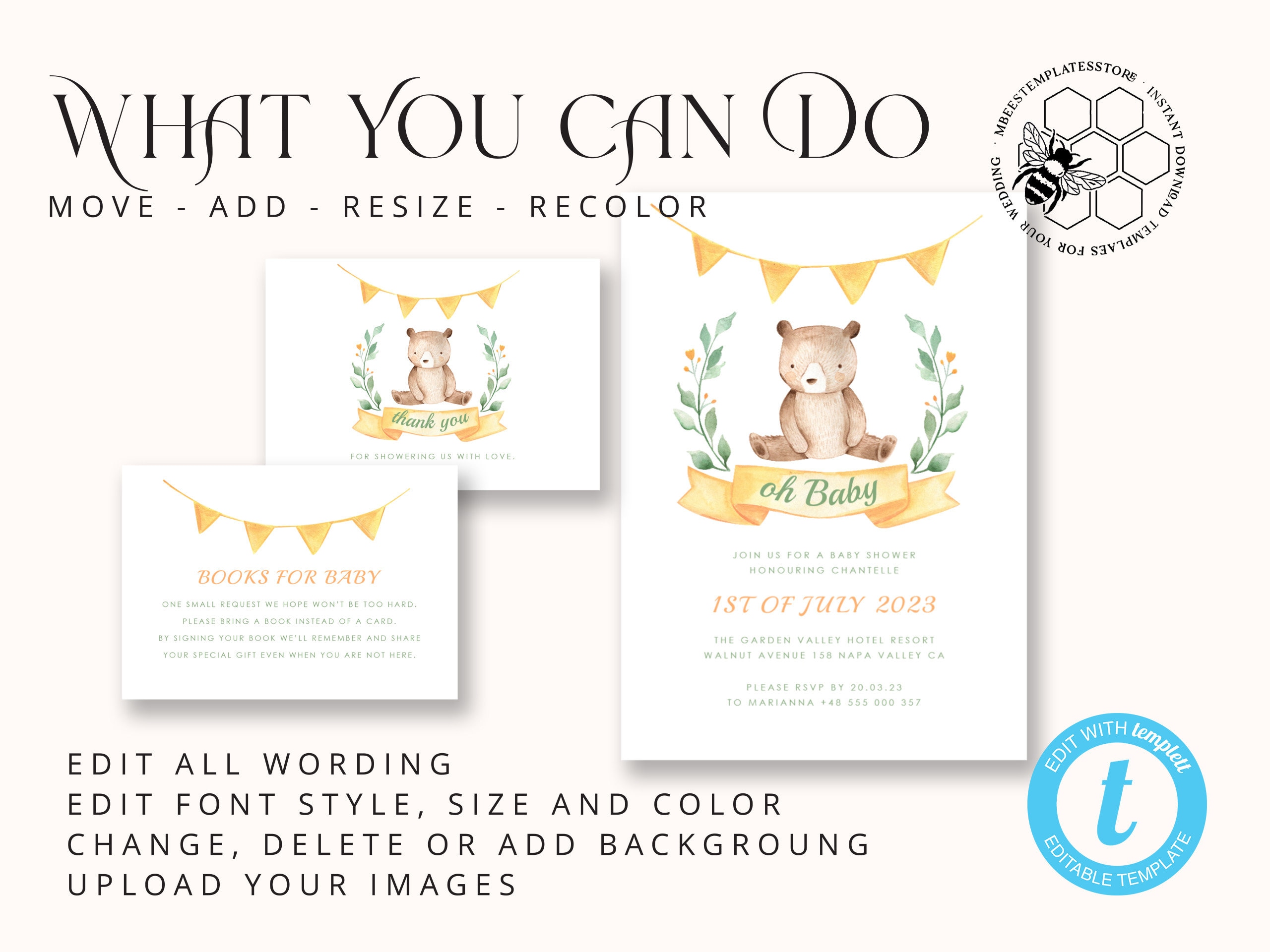 Rustic Baby Shower Invitationtemplate Instant Download - Etsy