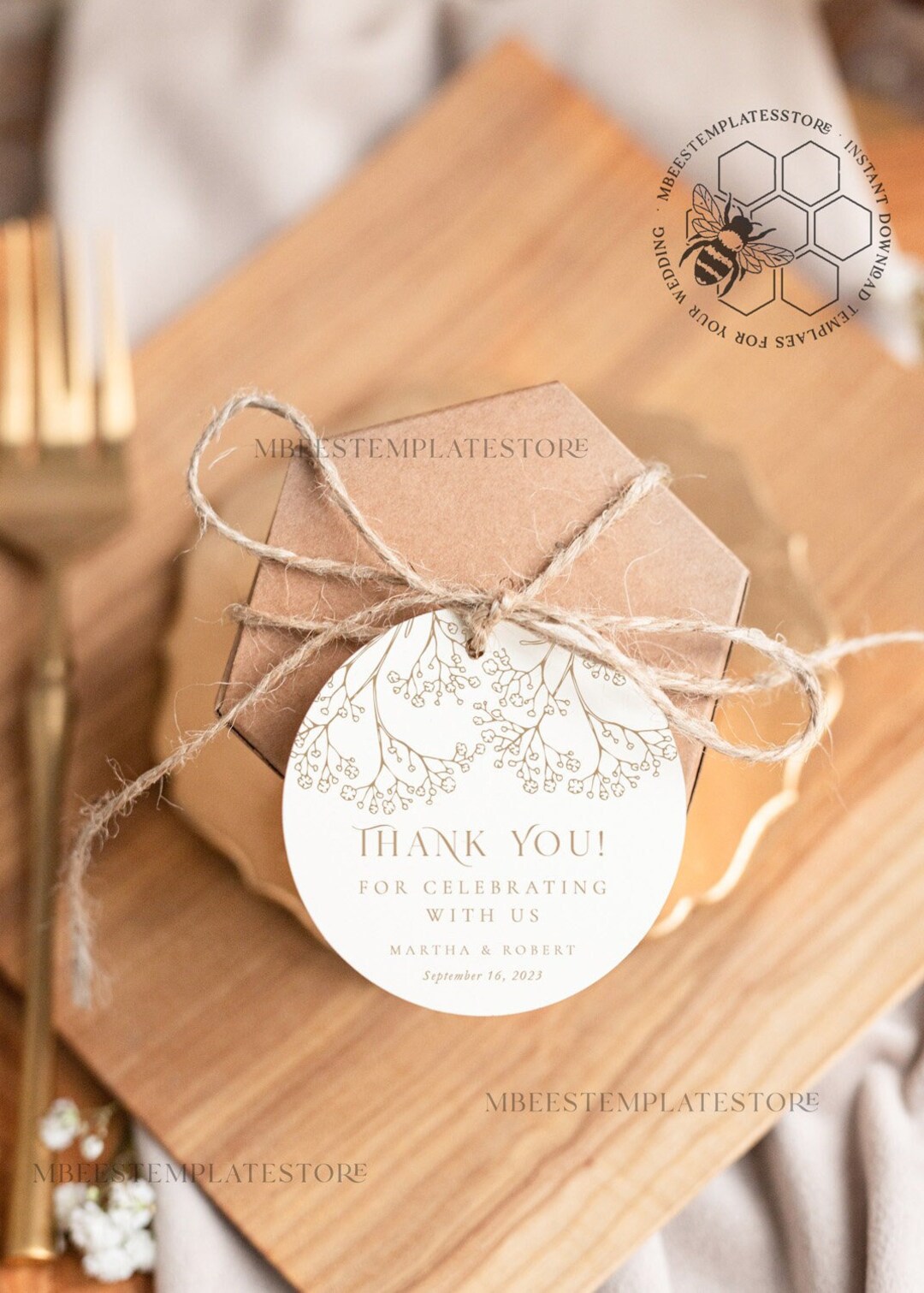 Rustic Round Favor Tag Template, Round Favor Tag Template, Editable ...