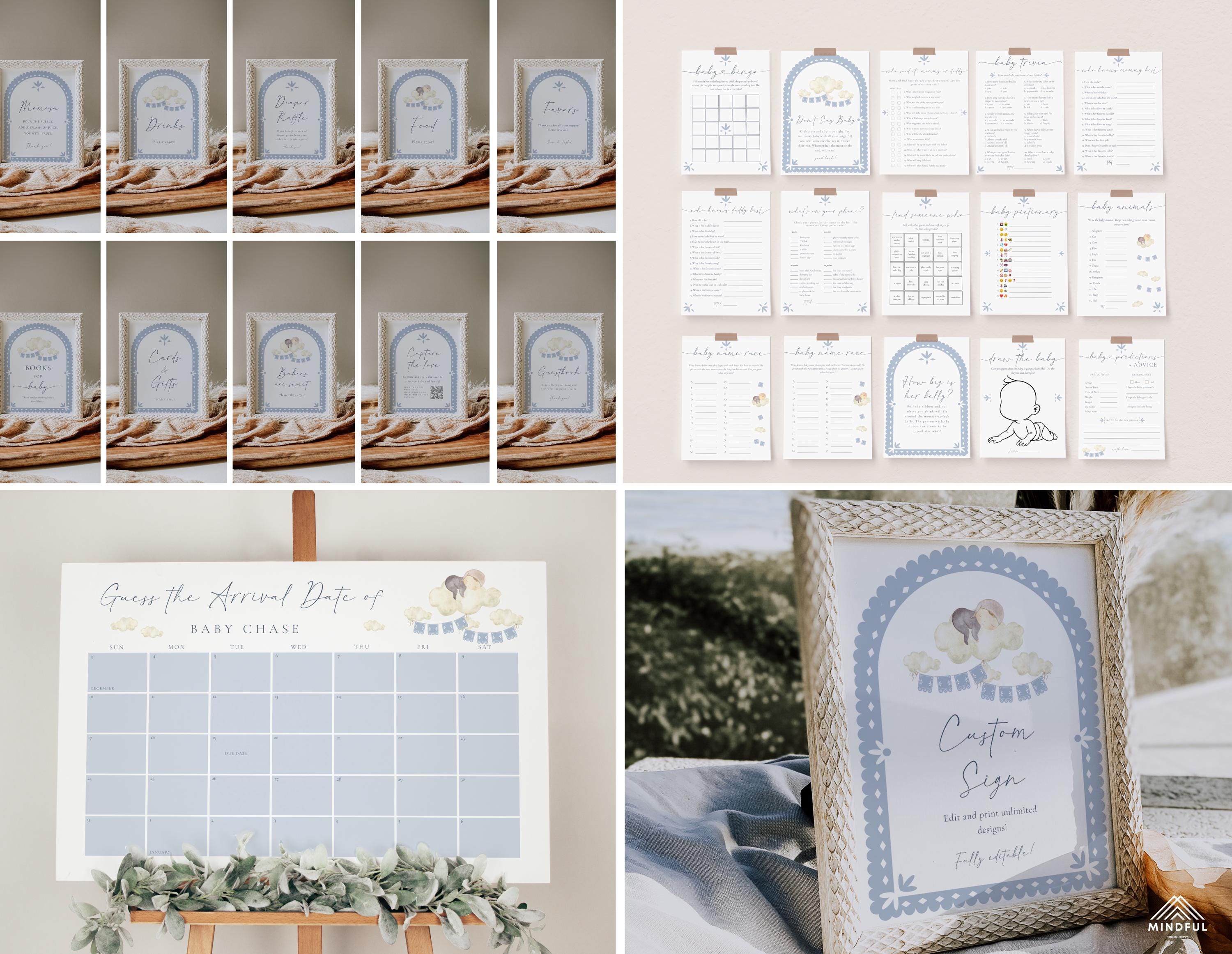 Cielito Lindo Baby Shower Bundle | Pedacito De Cielo Baby Shower ...