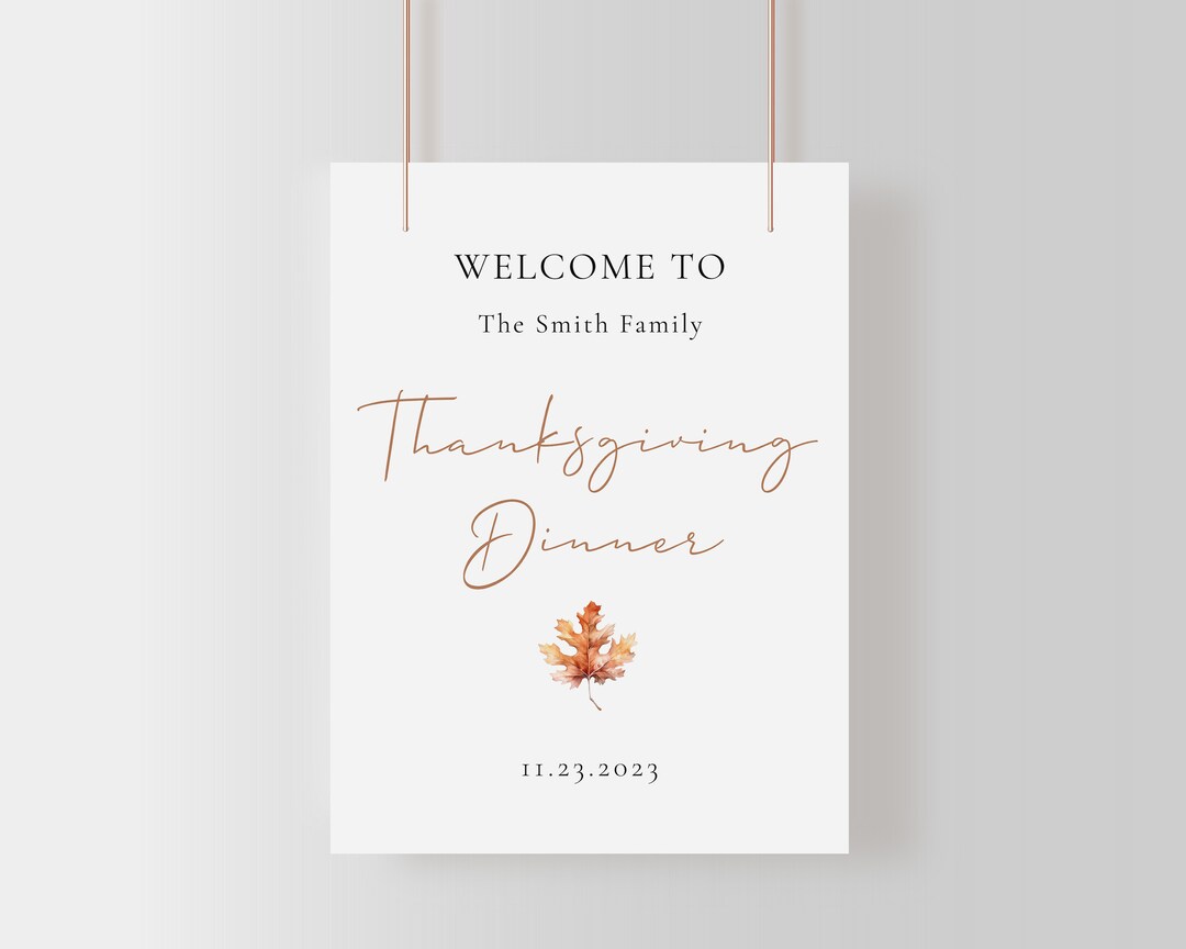 Thanksgiving Welcome Sign | Thanksgiving Decor | Printable Signs ...