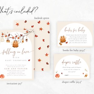 Falling in Love Baby Shower Invitation Bundle | Autumn Baby Shower ...