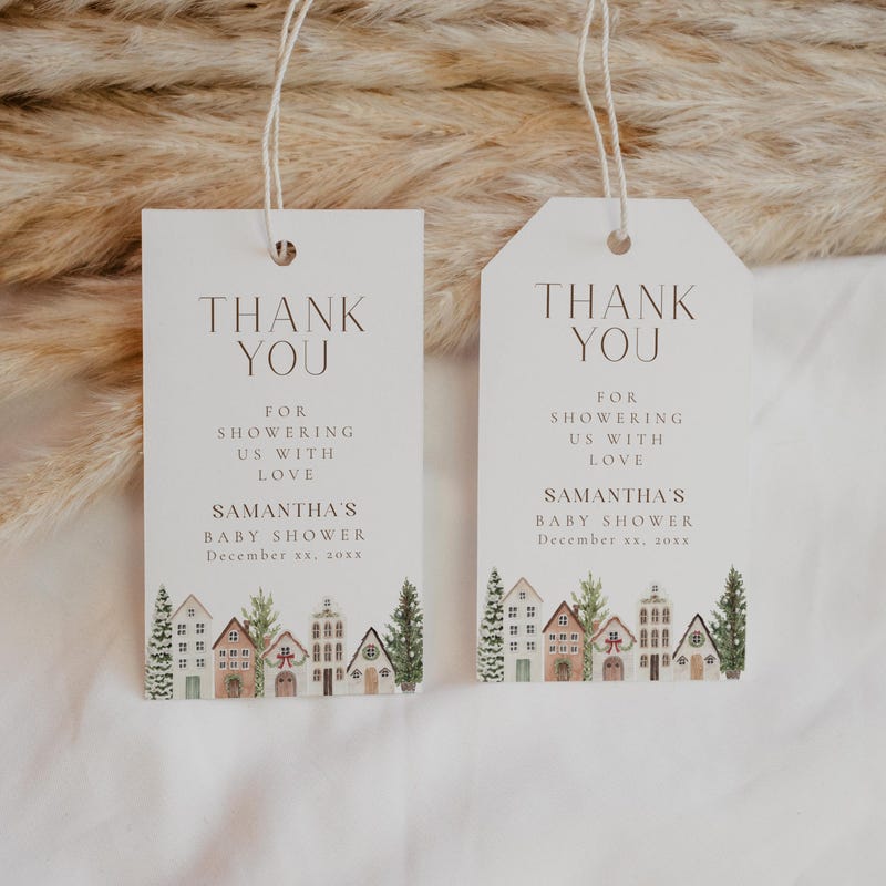 Thank You Tags for Holiday Baby Shower - Etsy UK