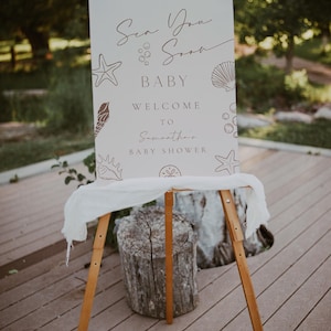 Sea You Soon Baby Shower Welcome Sign | Printable Sign Ocean Theme ...