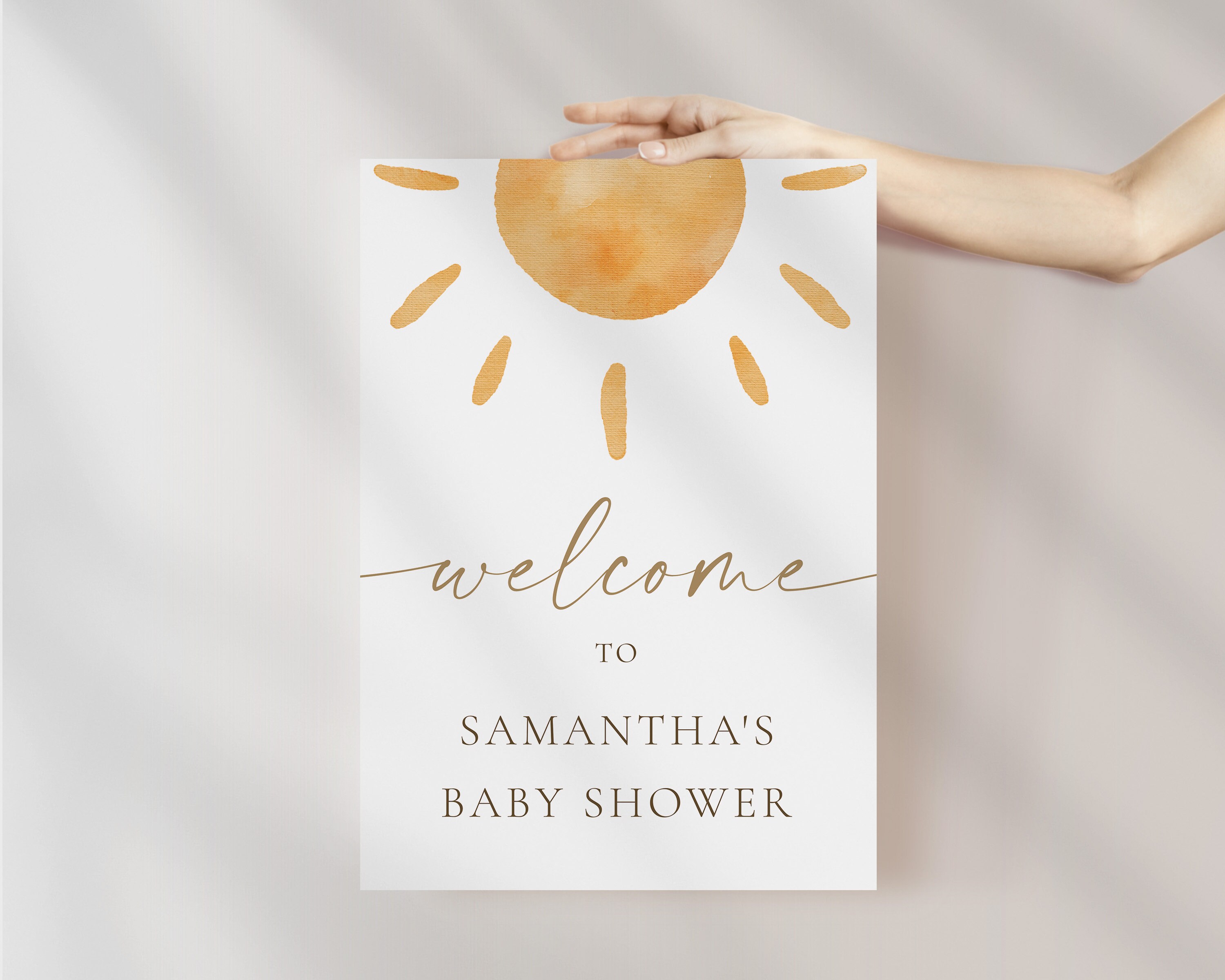 Little Ray of Sunshine Welcome Sign Baby Shower | Here Comes the Son ...