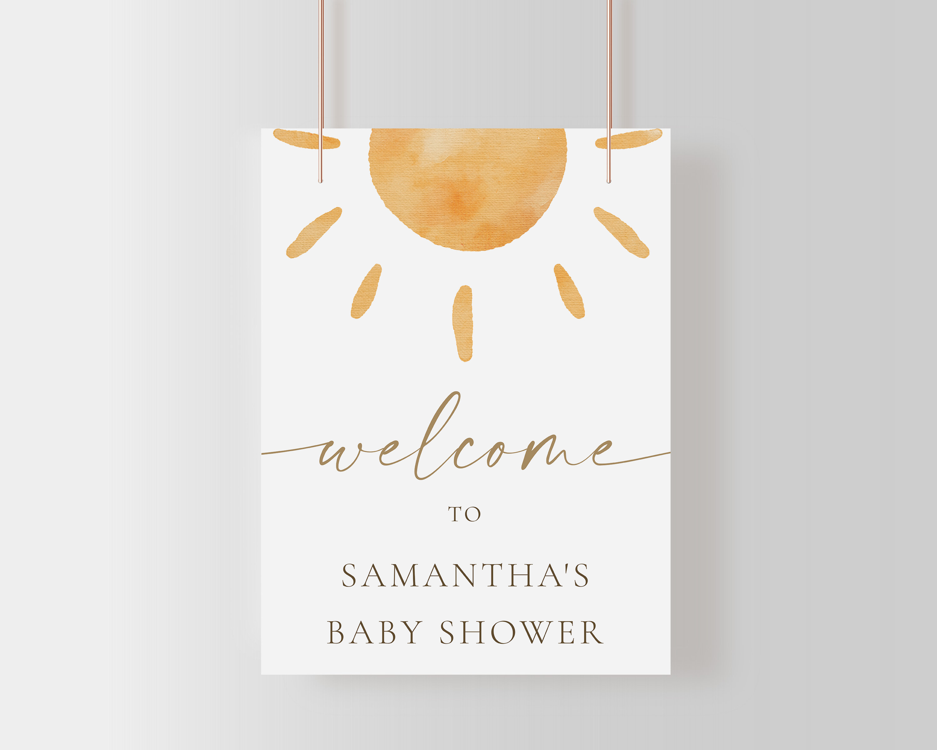 Little Ray of Sunshine Welcome Sign Baby Shower | Here Comes the Son ...