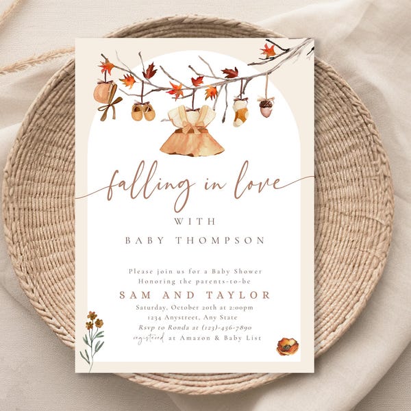 Fall Baby Shower Invitations - Etsy